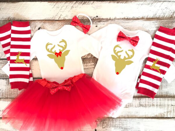 Matching Christmas Outfits for Twins - It's a Chaotic Life