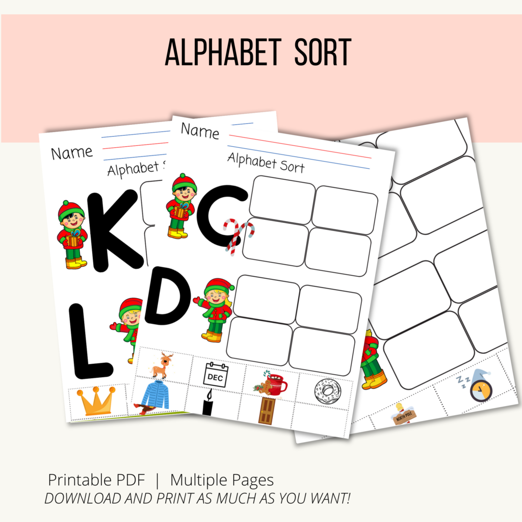 Alphabet Sort Printable - It's a Chaotic Life