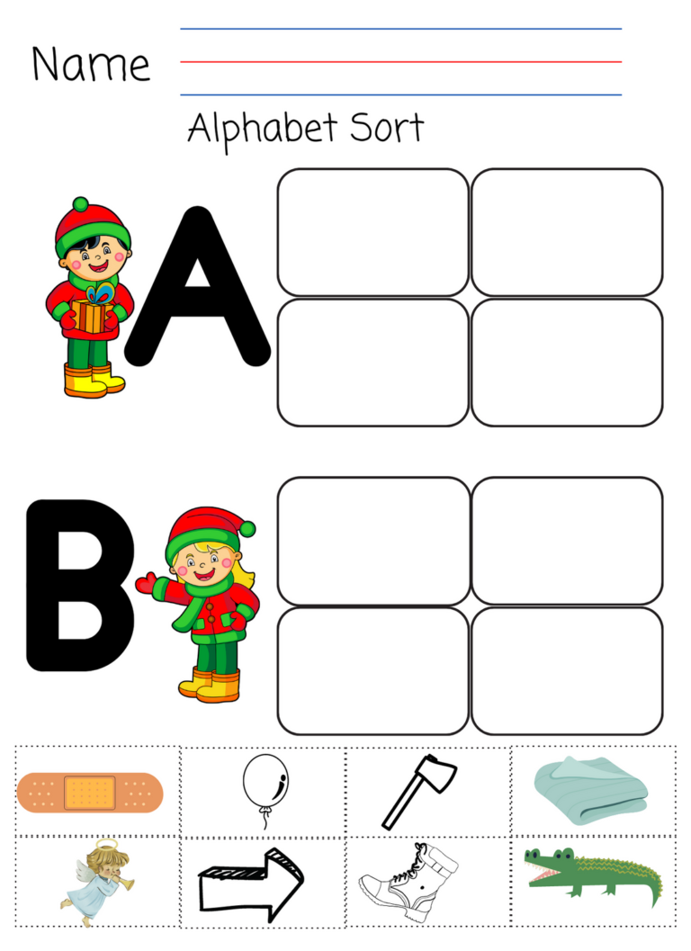 Alphabet Sort Printable - It's a Chaotic Life