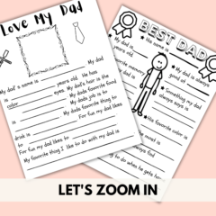 All About Dad Printable - It's a Chaotic Life
