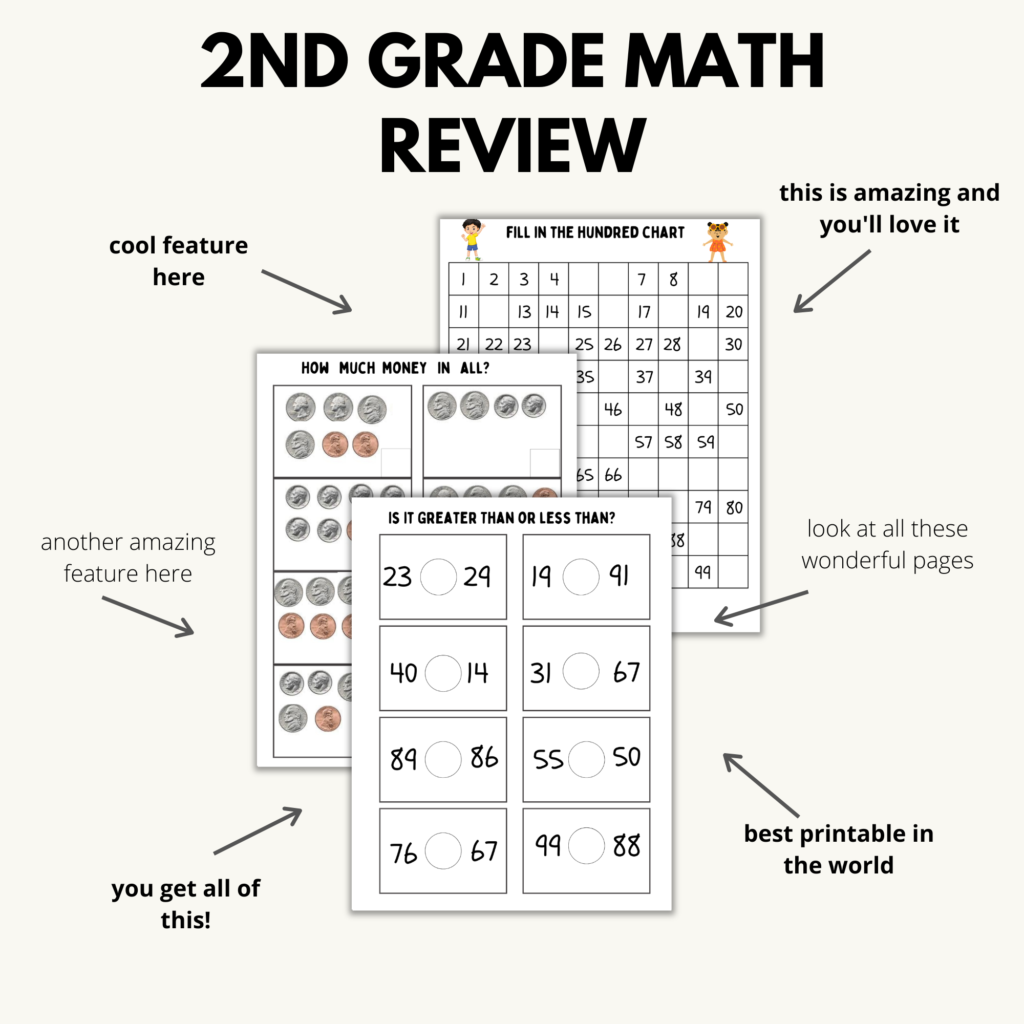 2nd Grade Math Summer Review - It's a Chaotic Life